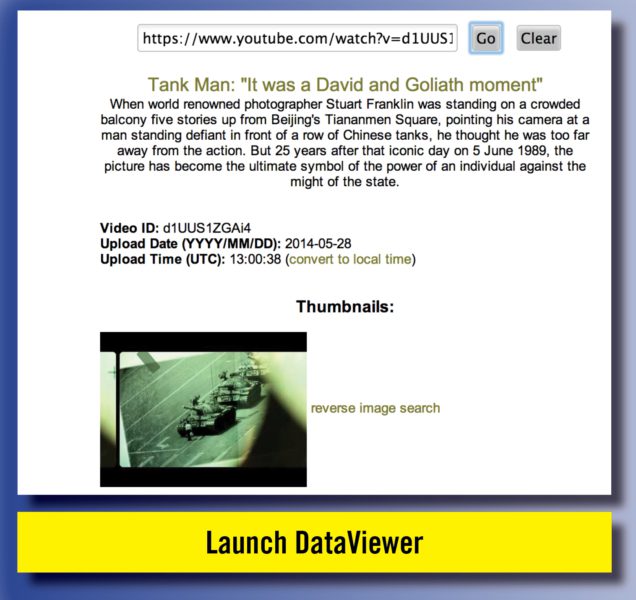 YouTube Data Viewer - Citizen Evidence Lab