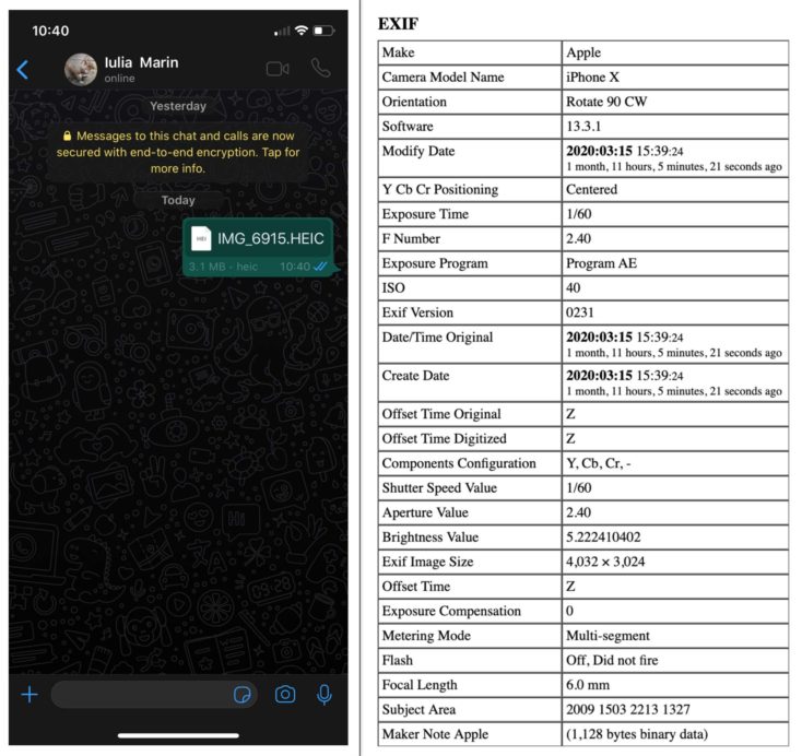 Sending encrypted photos while preserving metadata - Citizen Evidence Lab